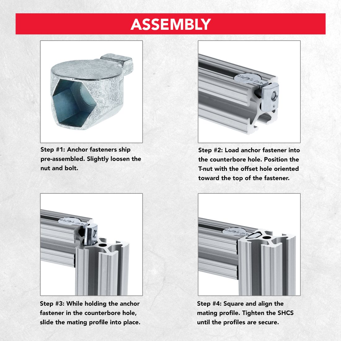 Buy 20 Series Bright Anchor Zinc Fastener Cam | Modular1
