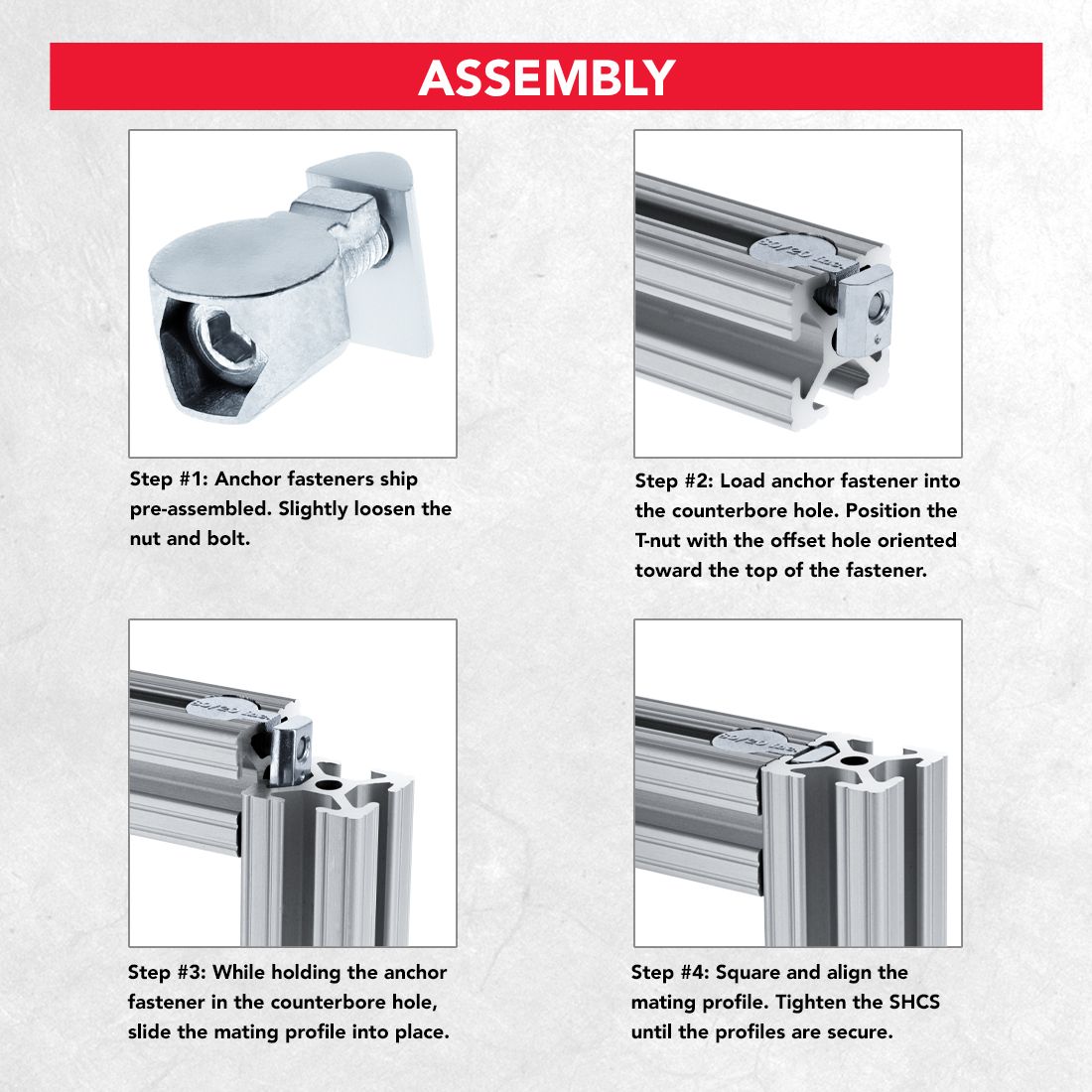 Buy 20 Series M4 Standard Anchor Fastener Assembly | Modular1
