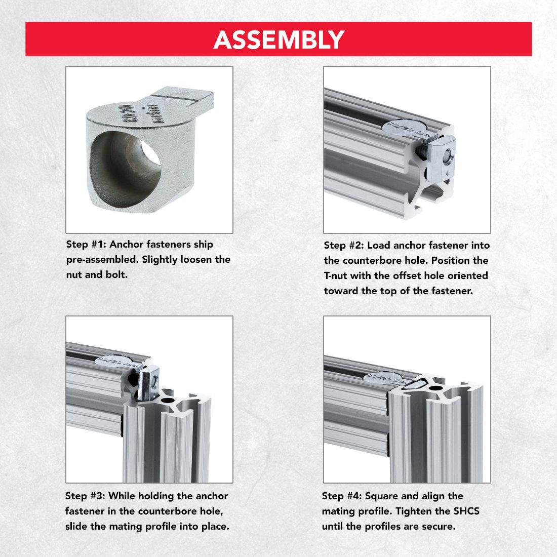 Buy 30 Series Bright Anchor Zinc Fastener Cam Only | Modular1