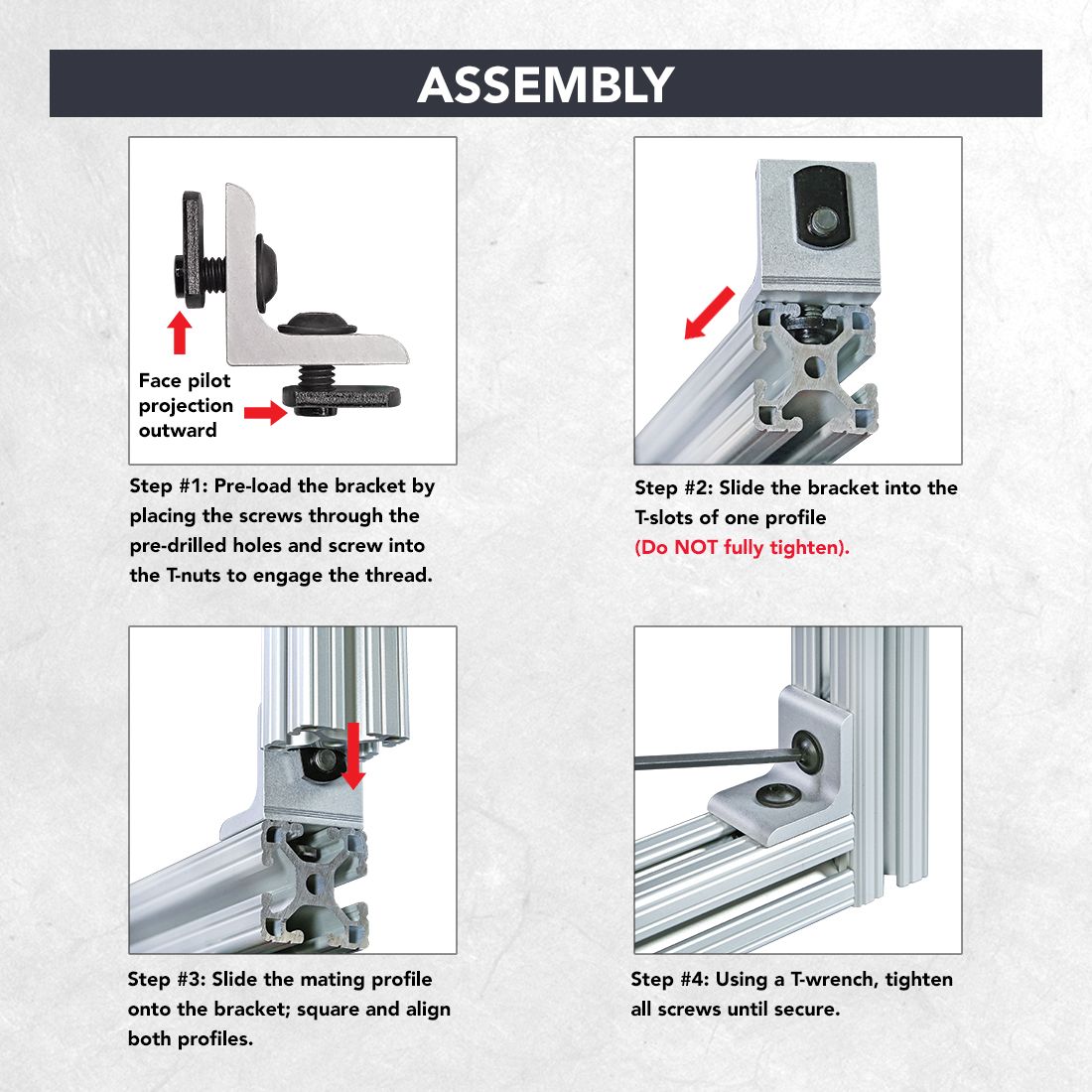 Buy 40‑Series 2‑Hole Aluminum Inside Corner Bracket | Modular 1
