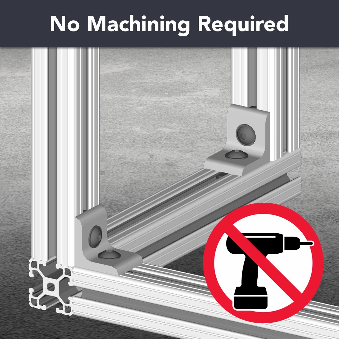 Buy 40‑Series 2‑Hole Aluminum Inside Corner Bracket | Modular 1