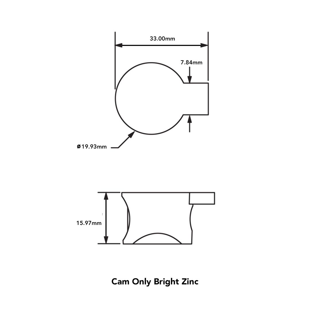 Buy 40 Series Bright Anchor Zinc Fastener Cam Only | Modular1
